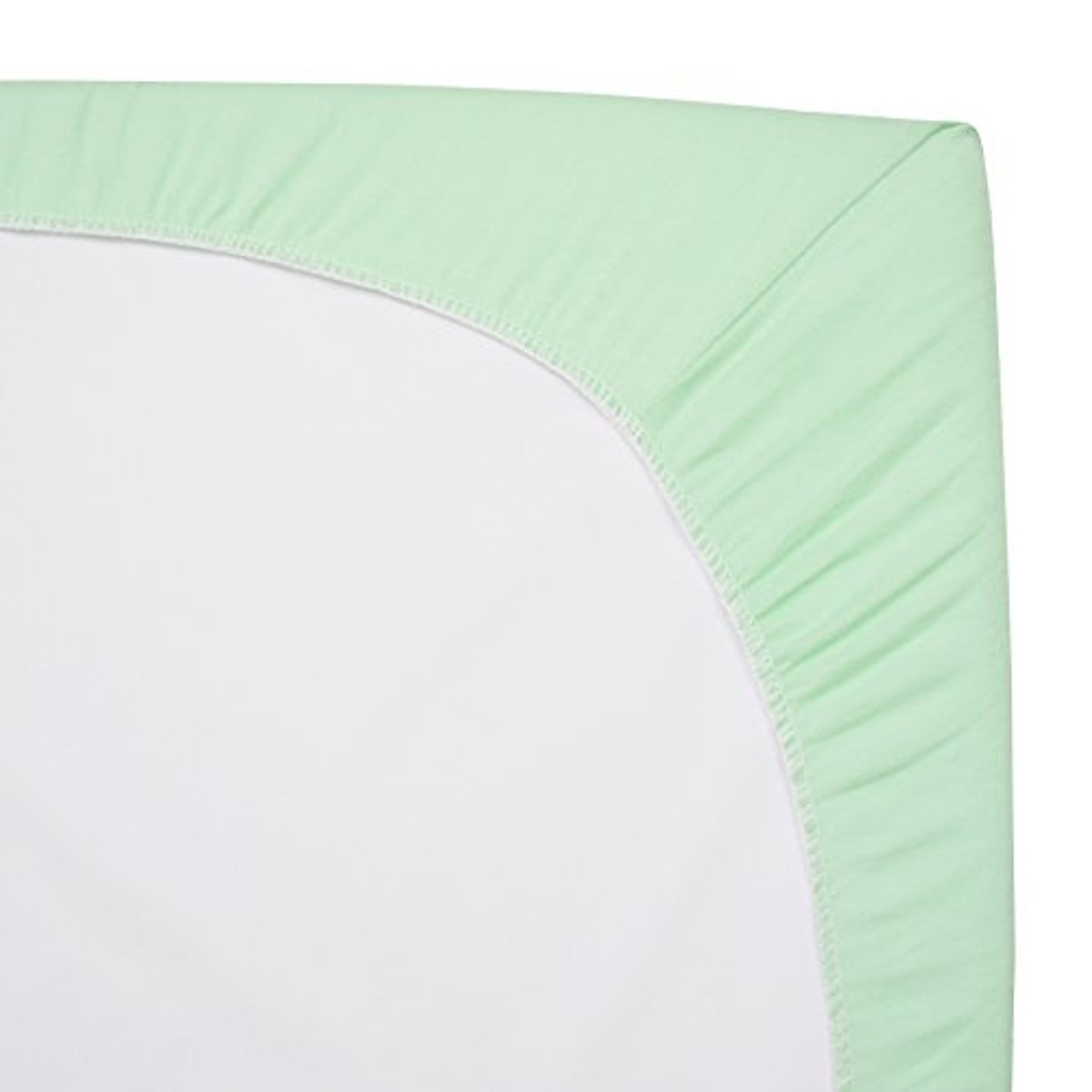TL Care Fitted Pack N Play Playard Sheet 27" x 39", Soft Breathable Neutral 100% Cotton Jersey Pack and Play Sheet, Mint, for Boys and Girls, Fits Most Mini Crib Mattresses