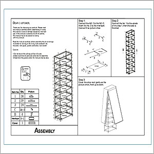BELANITAS 10 Tier 9 Lattices Shoe Rack Organizer, Shoe Rack for Entryway with Non-woven Dust Cover, Shoe Shelf for Sneakers, High Heels, Boots and Storage Box, Hold 27-35 Pairs of Shoes, Coffee