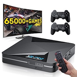 Kinhank Retro Game Console,Super Console X2 PRO Emulator Console with 65,000+ Classic Games,Retro Gaming Console with EmuElec 4.6 &Android 9.0,4K HD Output,2.4+5G,BT 5.0,Compatible with Most Emulators