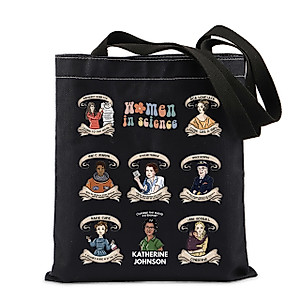 TIIMG Women in Science Tote Bag Technology Engineering Gift Science Biology Teacher Gift Science Experiment Gift (WOMEN SCIENCE)