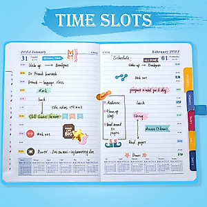 Yitote Appointment Book 2023,Daily Planner 2023，Hourly Planner with Time Slots,Appointment Book Journal for Personal Life,A5 Size Hardcover + Keepsake Box,Bonus Colorful Stickers and Pens (Pink)