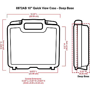ArtBin 6972AB 10 inch Quick View Deep Base Carrying Case, Portable Art & Craft Organizer with Handle, [1] Plastic Storage Case, Translucent