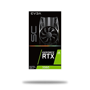 EVGA GeForce RTX 2060 SC, Overclocked, 2.75 Slot Extreme Cool, 70C Gaming, 06G-P4-2062-KR, 6GB GDDR6