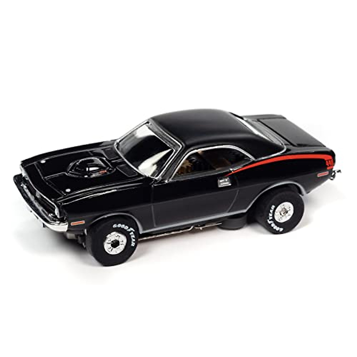Auto World Thunderjet OK Used Cars 1970 Plymouth Cuda (Black) HO Scale Slot Car