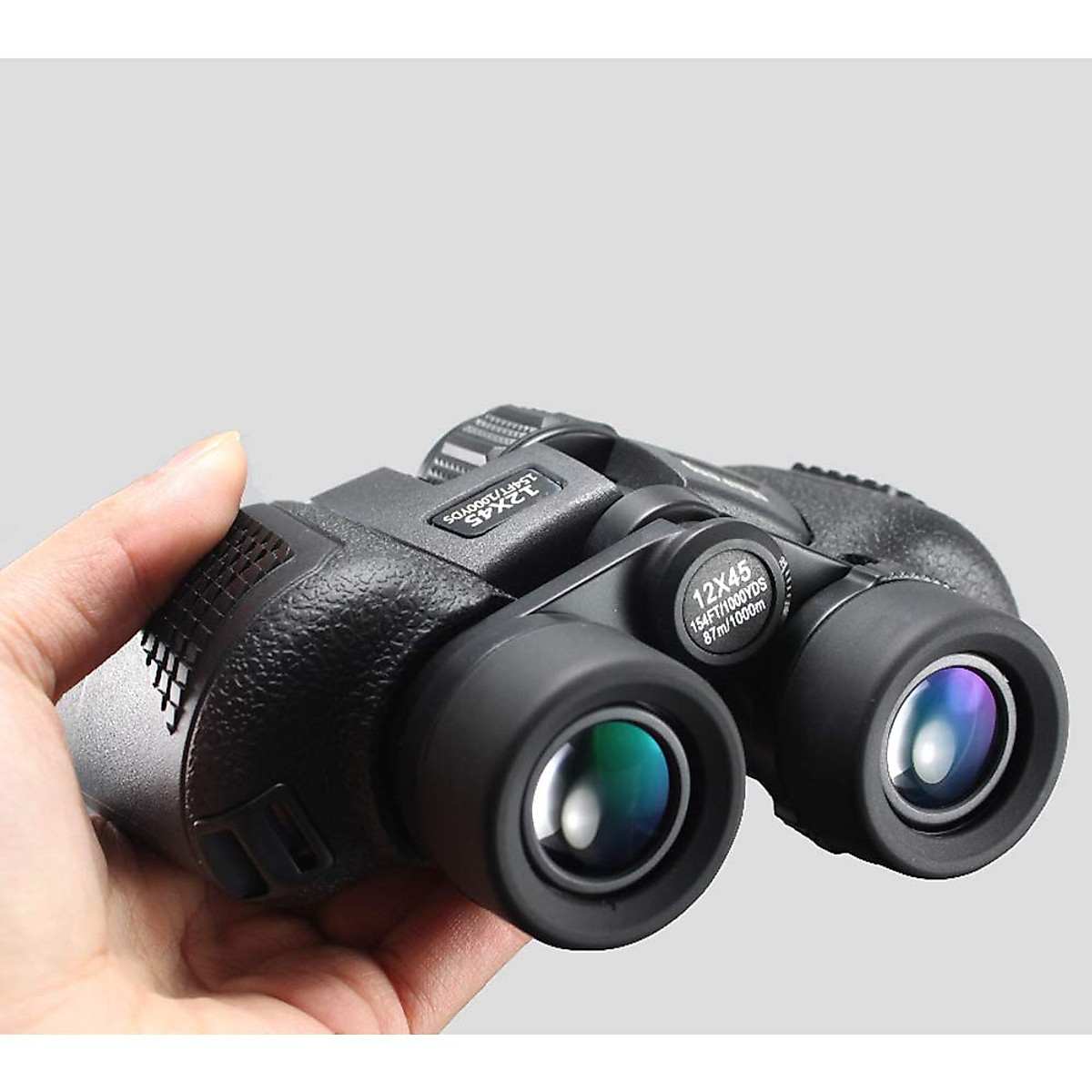 ZZK 12x45/16x50 Waterproof Telescope HD Binocular Green Film Non-Infrared Night Vision Optical Binoculars for Camping/Hunting