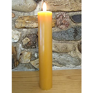 Beeswax Candle Works, 8.5 x 1.5-Inch Pillar, 35-Hour, 100% USA Beeswax