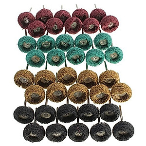 Rocaris 40 Pack 1 inch Abrasive Wheel Buffing Polishing Wheel Set for Rotary Tool - 25mm…
