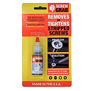 Screw Grab Liquid 0.5 oz Carded for Stripped Screws All Screw Heads (SG-94)