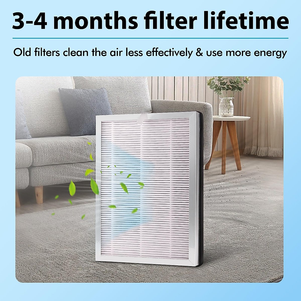 4 Pack Replacement Filter Compatible with MA-25 Air Purifier S1/W1/B1, 3-in-1 Filter System of Pre-Filter, Activated Carbon Filter and H13 True Hepa Filter