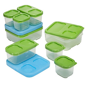 Rubbermaid LunchBlox Side Container, Green, Pack of 2