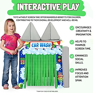 Couch Swag Play Panel for Childrens Foam Sofa Kids Couch (Car Wash)