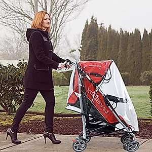 Stroller Rain Cover,Wemaker Baby Stroller Snow Cover Weather Shield, Protects Babies from Sun, Wind, Rain, Snow, Dust - Breathable Bug Shield for Baby Stroller and Crib,Universal Size