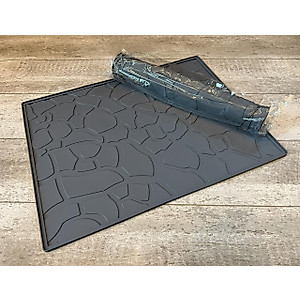 17" x 23" Kitchen Under Sink Waterproof Protection Mat for Cabinets, Drawers and Countertops; Anti-Slip Silicone
