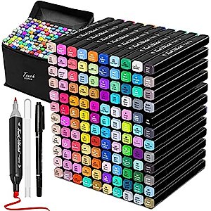 Tommax 120 Colors Dual Tip Alcohol Markers, Sketch Markers Set for Kids Adults Artists Painting, Coloring, Sketching, Multicolor