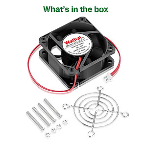 Wathai 60mm x 25mm 24V Case Fan 2Pin DC Brushless for DIY Exhaust Cooling Project