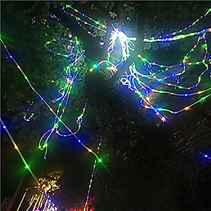 HJHSH Outdoor Solar String Lights, Decorative Lighting Warm White with 8 Modes Festival Lighting Waterproof Multi-Coloured for Patio Home Garden Christmas Parties (Length : 7m, Light : Warm Light)