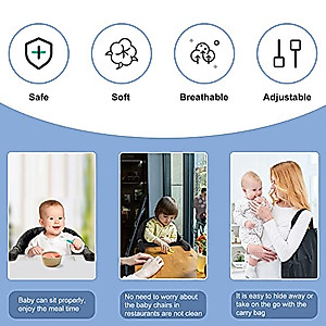 Fast Table Chair Hook on High Chair Clip on Table Clamping Chair High Load Fold-Flat Storage Tight Fixing Feeding Seat Attach to Table Ideal Folding Chair for Travel (Black)