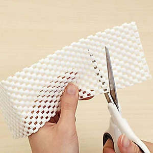 BNYD Drawer Liner Non Adhesive Kitchen Shelf Liner, Non Slip Mat Cabinet Grip Liner 12 inch x 240 inch (White)