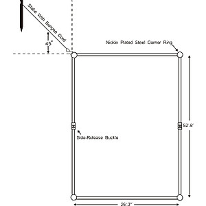 Home Court 1-inch Non-Adjustable 8-Meter Sand Setup Line - M817NAS