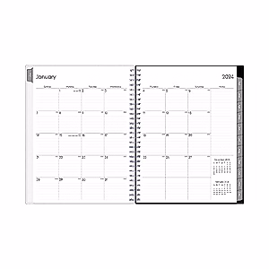 Blue Sky 2024 Weekly and Monthly Planner, January - December, 8” x 10.875”, Frosted Cover, Wirebound, Ayana (142999-24)