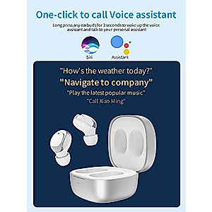 Kenayo Wireless Earbuds Pro 2022 for Android, iOS, Laptop, Tablet with Bluetooth with Charging Case Touch Control Sound with Deep Bass Auto Pairing Headphones for Sports, Travel & Gym (Silver)