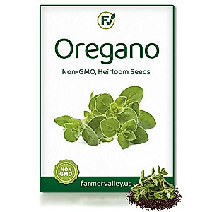 Oregano Seeds for Planting Home Garden Herbs - Individual Pack of 300+ Heirloom Seeds, Suitable for Outdoors, Indoors, and Hydroponics - Non-GMO, Non-Hybrid, Untreated, and USA Grown Variety