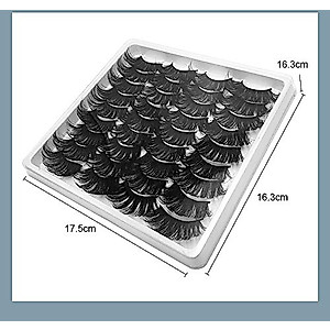 AMSDCN NEW 18pair Fluffy Lashes Mink Hair False Eyelashes 20mm-25mm 3d Lashes Dramatic Long Messy Natural Lashes Makeup Mink Eyelashes (MA03)