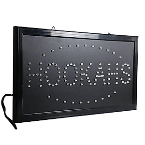 CHENXI Led Neon Hookahs Open Store Signs Vape E-liquid Sign Board Indoor (48 X 25 CM, HOOKAHS)