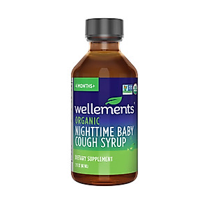 Wellements Organic Baby Cough Syrup Day & Night Value Combo Pack | Daytime & Nighttime Baby Cough Relief, Calms Dry Throats * USDA Organic | (2) 2 Fl Oz. Bottles, 4 Months+