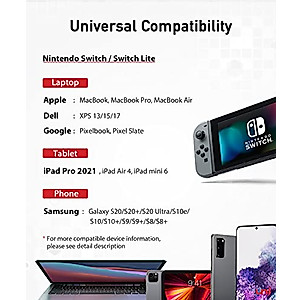 USB-C to Ethernet Adapter, uni [Thunderbolt 3/4 Compatible] Gigabit Ethernet Adapter, Type-C to RJ45 Adapter for MacBook Pro/Air M2, iPad Pro/Air, Dell XPS 13, Surface Laptop 5, Switch Lite