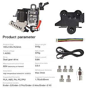Official Direct Drive Extruder Kit,New Sprite Extruder Pro Upgrade Kit for Creality Ender 3/Ender 3 V2/Ender 3 Pro/Ender 3 S1/CR-10 Smart Pro 3D Printers，Support 1.5mm Filament