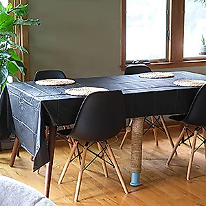 Lot45 Black Plastic Tablecloths - 54 x 108 in Disposable Tablecloths for Rectangle Tables Disposable Table Covers, 12pk