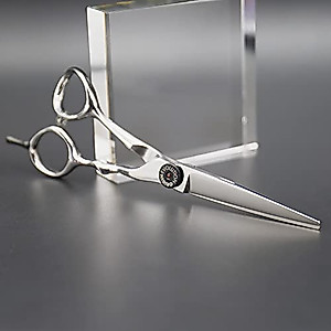 AOLANDUO 6" Hair Cutting Scissor - High End AICHI Steel Handmade Barber Scissors-Razor Edge/Offset Design/Pro Ergonomic for Salon Stylists Beauticians and Barbers… B09B3DT5SD