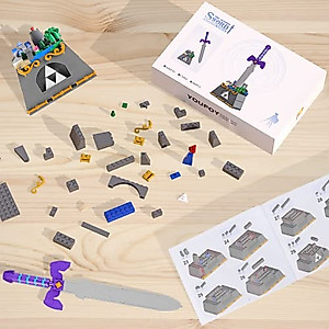 Xunsan Master Sword Building Kit, Micro Hyrule Castle Building Toys, Perfect BOTW Building Décor Set, Detachable Desktop Decorations, Birthday Gifts for Kids Boys Ages 6+ (388 Pieces)