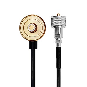 Midland – MXTA24 Low Profile Antenna Cable with NMO Connector – CB Antenna Cable Extension – 6 Meters (19 ft) with Removable UHF Connection