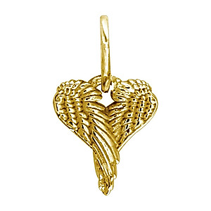 SZIRO Mini Angel Heart Wings, Wings of Love,12mm in 14k Yellow Gold
