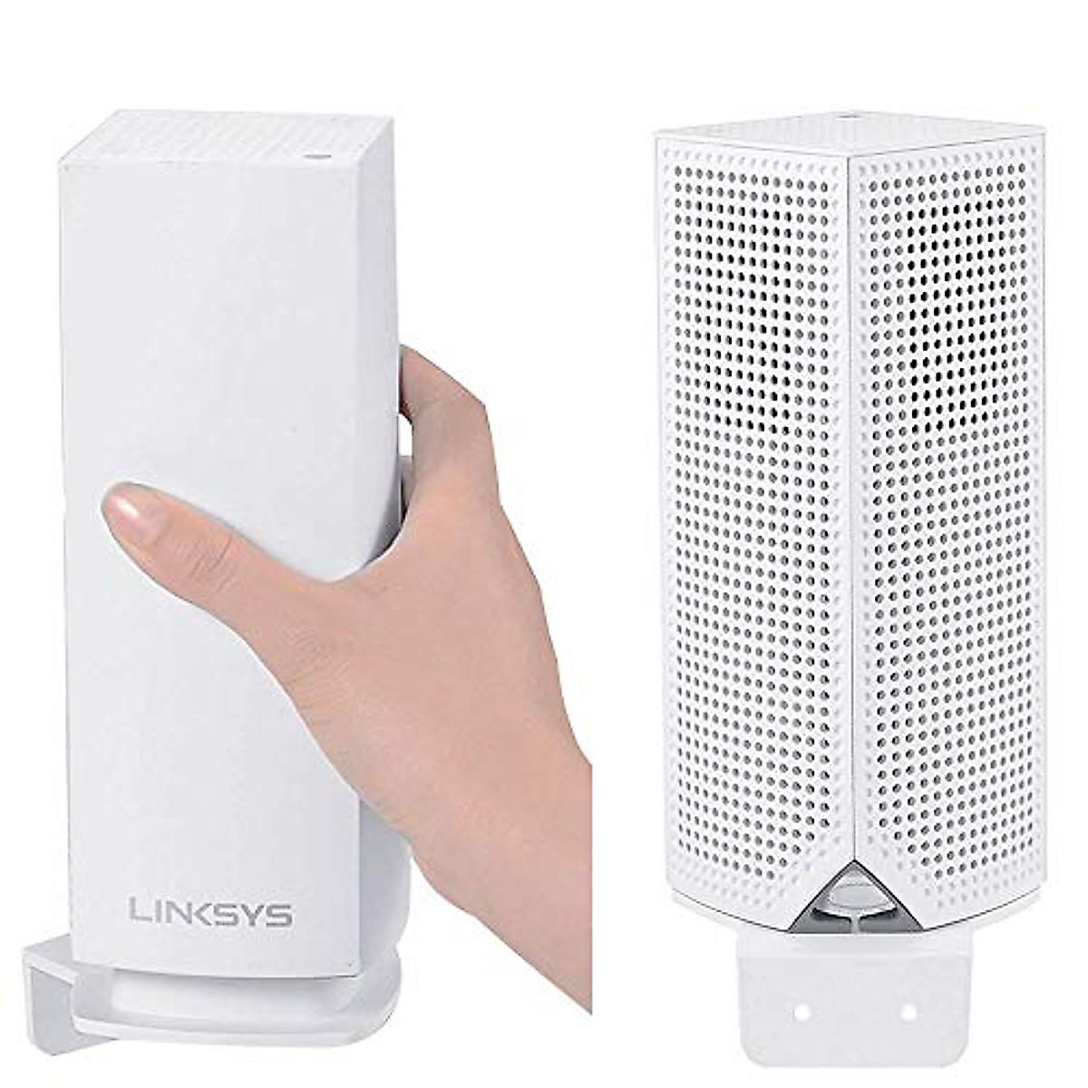 Koroao Wall Mount Holder for Linksys Velop Tri-Band AC2000/AC6600/AC4400/AC2200 Whole Home WiFi Mesh System by Koroao, Linksys Velop Mesh Router Holder(3PACK)