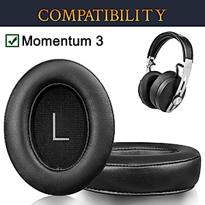 SOULWIT Lambskin Earpads Replacement for Sennheiser Momentum 3 Wireless Noise Cancelling Over/Around-Ear Headphones, Ear Pads Cushions with Soft Noise Isolation Memory Foam