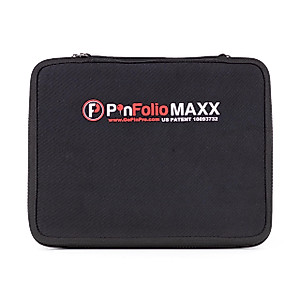 PinFolio Maxx Pin Display Bag, Lightweight & Slim Sports & Disney Pin Book Designed for Storage & Easy Trading Up to 120 1-Inch Enamel Pins (Black)