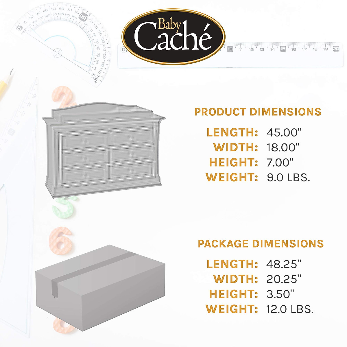 Baby Cache Natural Hardwood Changing Station Table Topper | Montana Collection | Espresso