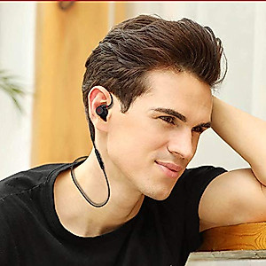 GEG Bluetooth Neckband Earphone Apt-X Sport Wireless Earbuds Bluetooth Version 4.2 with Hand Free Microphone Earphone Comfortable and Lightweight IPX4 Waterproof Earbuds Black