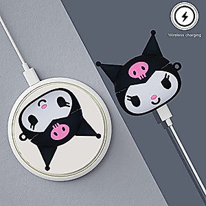 Cute Kurom Case for Airpods pro, Soft Silicone Anime Designed Funny 3D Cartoon Character Airpods pro Case with Lanyard Keychain Protective Cover for Women Girls Teens Boys Air pods pro case