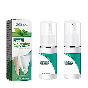Partial & Denture Cleaner, Teeth Whitening Spray, Fast-Acting Alternative to Denture Cleaner Tablets, Teeth Cleaning & Teeth Whitening Spray, Denture Spray Freshens Breath (2PC)