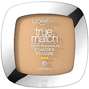 L'Oreal Paris True Match Super Blendable Oil Free Foundation Powder, W4 Light Medium, 0.33 oz, Packaging May Vary