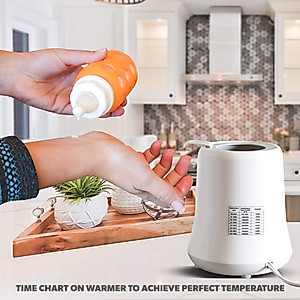 Baby Bottle Warmer - Quick Heating & Keep Warm Mode, Digital Display, Time Chart on Warmer, Heats Milk, Breast Milk, Formula, Juice, Fits Most Standard Bottles - Jool Baby