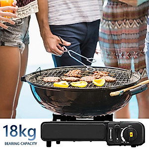 ShellKingdom Camping Stove Portable Outdoor Emergency Butane Stove Burner with Carrying Case For Camping, Picnics, Hiking, BBQ