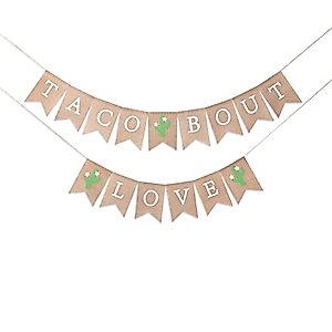 Taco Bout Love Burlap Banner - Taco Bout Love Couples Bridal Shower, Taco Bar Sign, Taco Burlap Banner, Fiesta Bachelorette Party Banner, Fiesta Bridal Shower Decorations, Mexico Bachelorette Theme