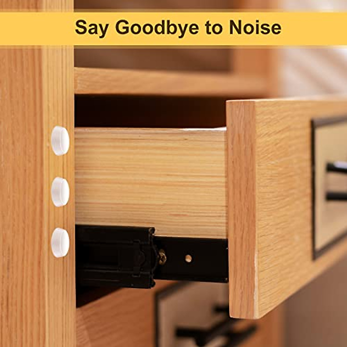 TIONTURE Cabinet Door Bumpers 128 Pcs Rubber Self Adhesive Pads for Drawers Noise Dampening Bumper Pads Glassware Picture Frames Small Furniture