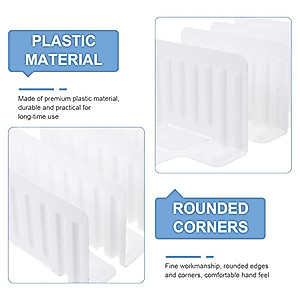 Operitacx Refrigerator Replacement Shelves Drawer Dividers Organizers Clear Plastic Drawers Separator 4pcs Adjustable Kitchen Drawer Organizer for Clothing Utensil Office Bookshelf Storage