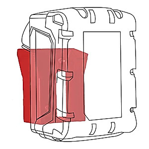 StealthMounts Milwaukee Battery Holders M18 | Milwaukee M18 Battery Mounts for Milwaukee Power Tools | 6 Pack | Red Milwaukee M18 Battery Organizers